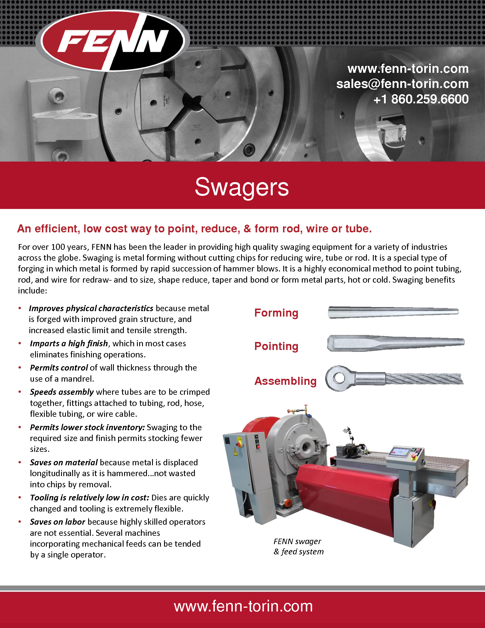 Savona Equipment Sells Fenn Rotary Die Swager