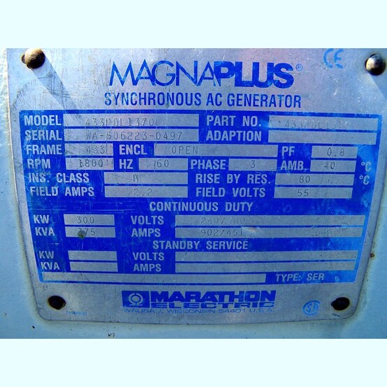 Extremo de Generador Marathon Electric Magna Plus de 300 kW 240/480V