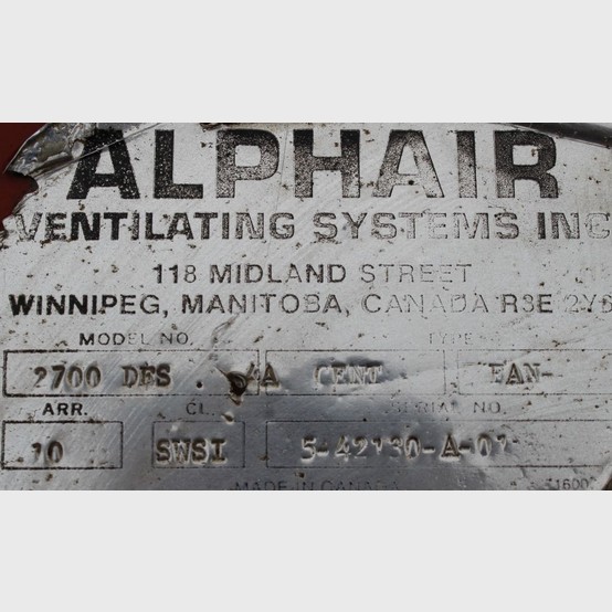Alphair Centrifugal Blower supplier worldwide - Alphair 2700 ...