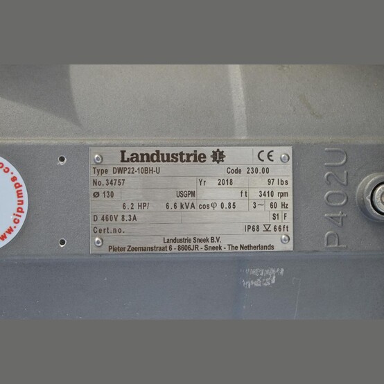 Landustrie 2 in. Submersible Vortex Pump