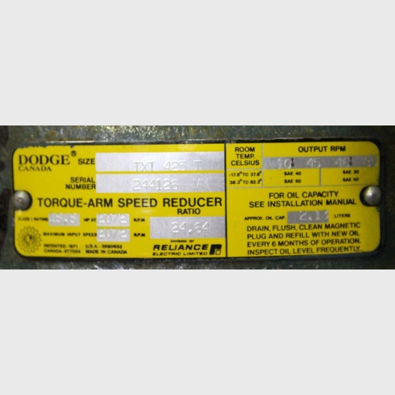 Dodge TXT 4 Shaft Mount Reducer Supplier Worldwide | Used 24 to 1 Shaft ...