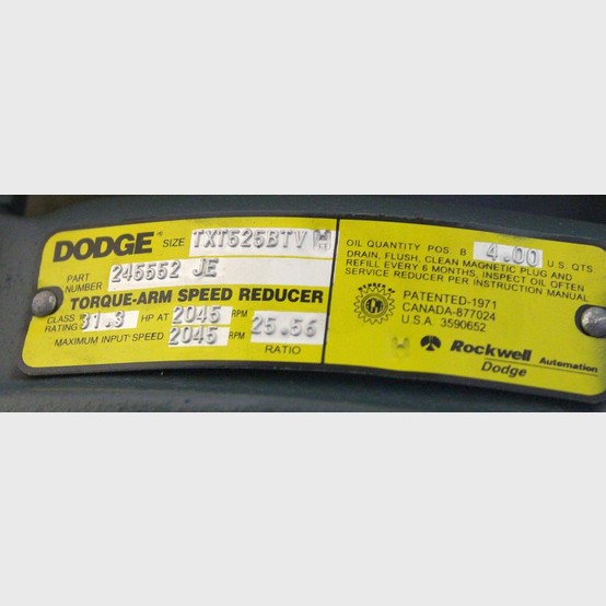 Dodge TXT 5B Shaft Mount Reducer Supplier Worldwide | Used 25.56:1 ...