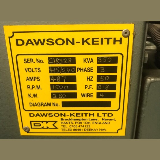 Dawson Keith 280kW Diesel Generator