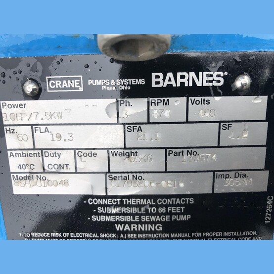 Barnes 8in SH Series Submersible Pump