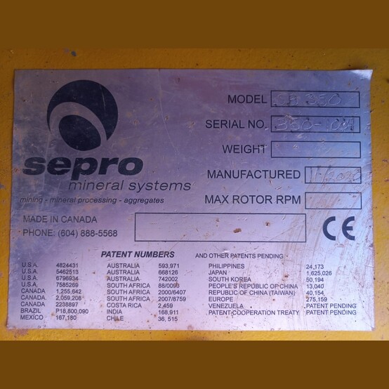 Sepro Falcon SB350 Concentrator Package