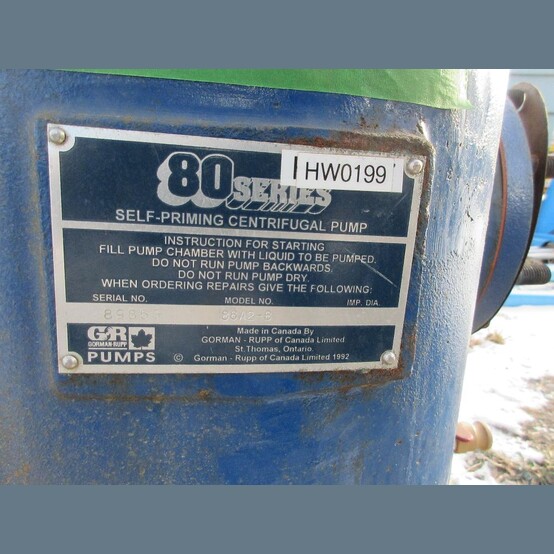 6in x 6in Gorman Rupp 86A2-B Self-Priming Centrifugal Pump