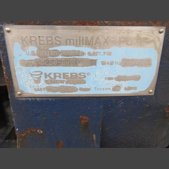10x8 Krebs MillMAX MM250 Slurry Pump