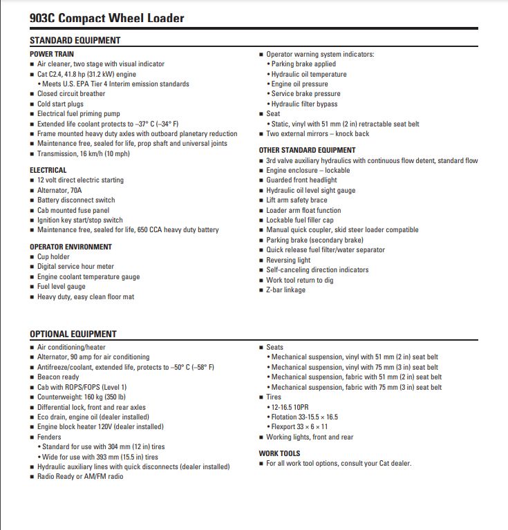 Caterpillar 903C Wheel Loader