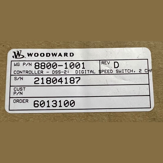 Woodward DSS-2 Two-Channel Digital Speed Switch