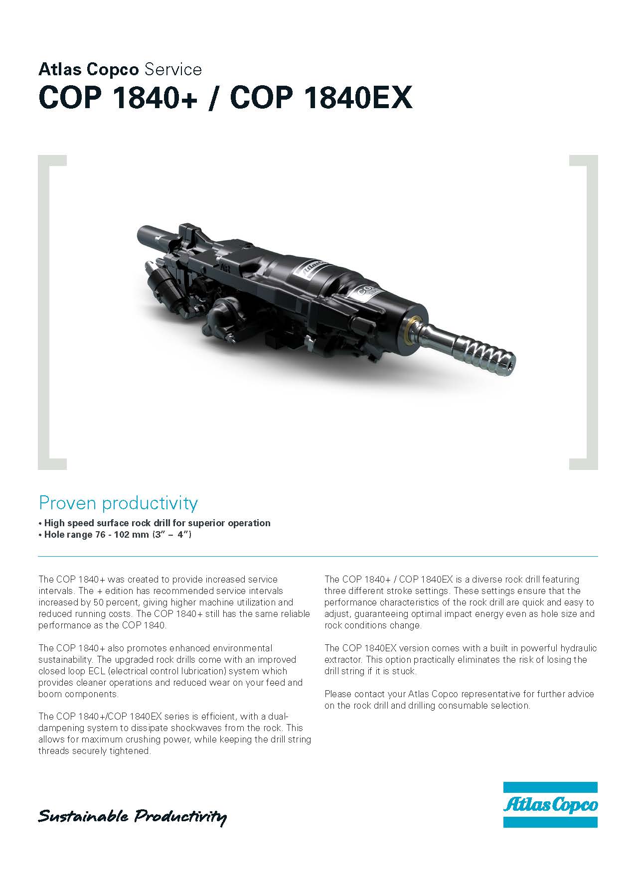 Atlas Copco Simba 1354 Production Drill