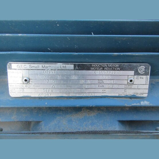 G.E.C. 10HP Electric Motor