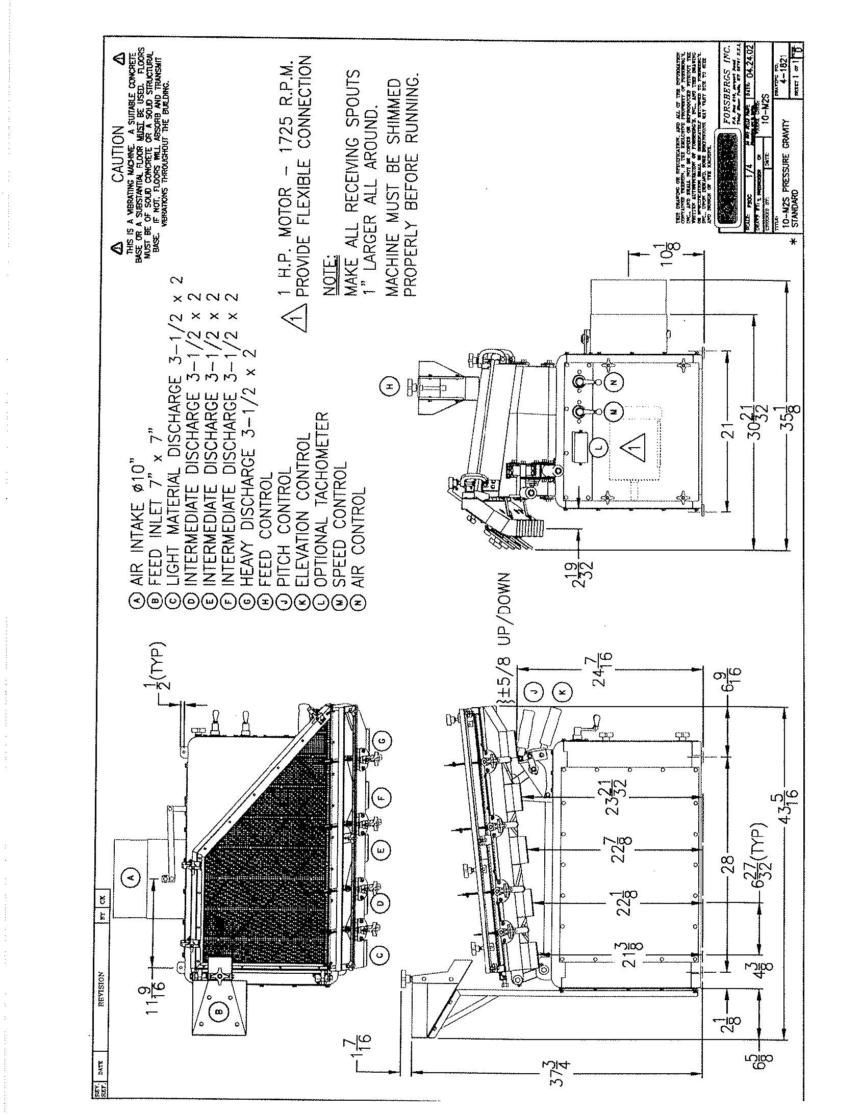 Forsberg 10-M2S Lab Size Gravity Table