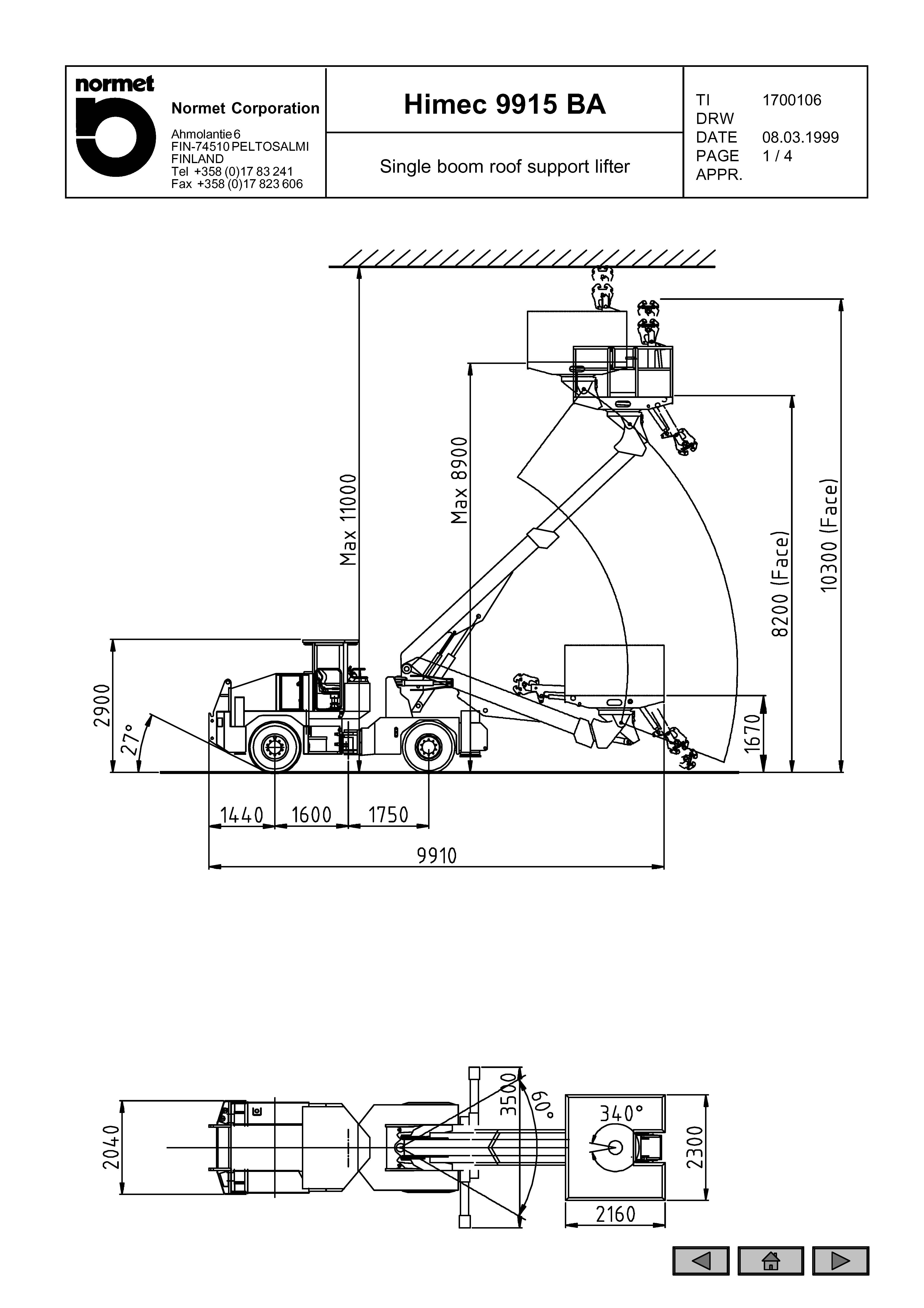 Normet Himec 9915BA Service Platform