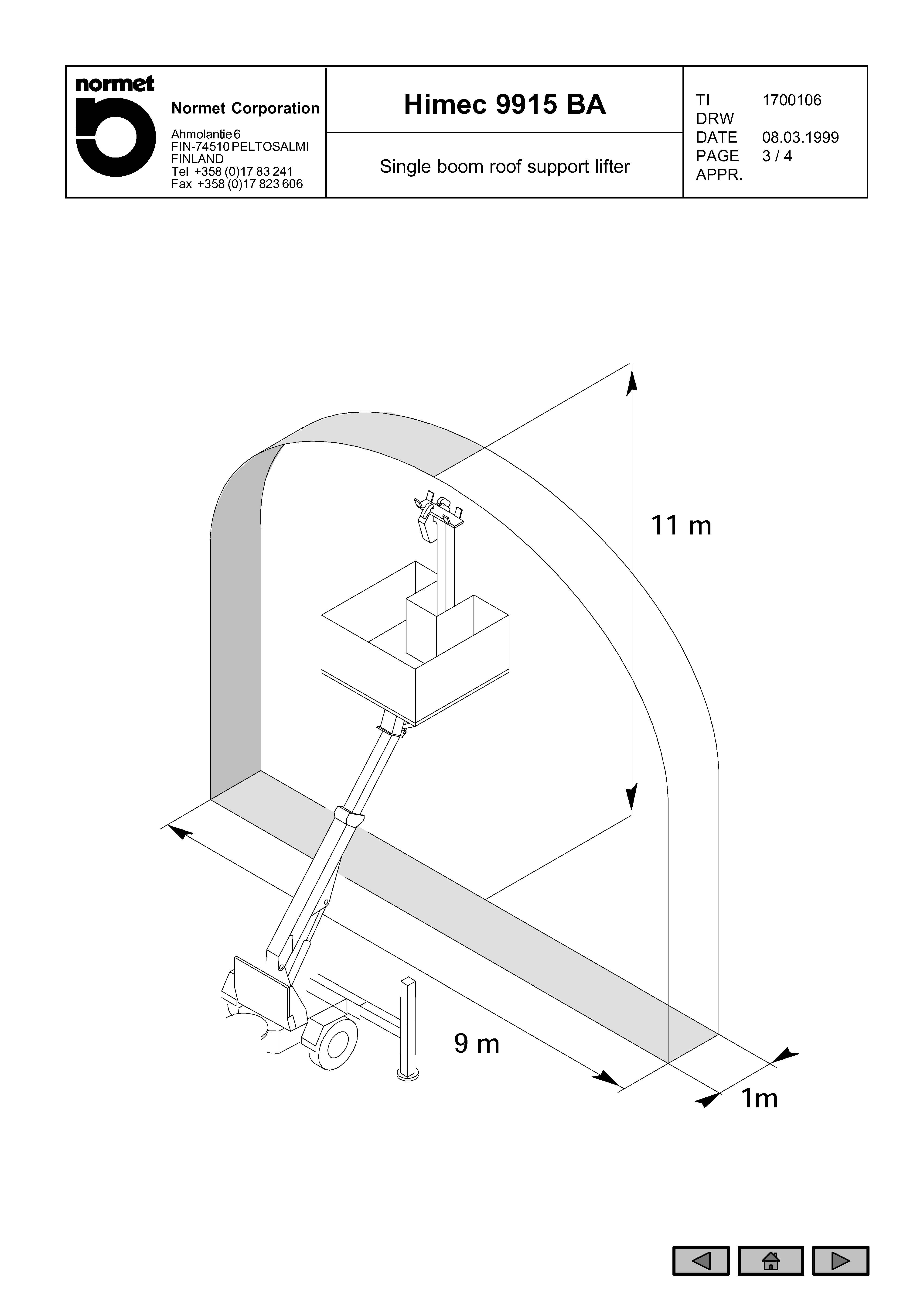 Normet Himec 9915BA Service Platform