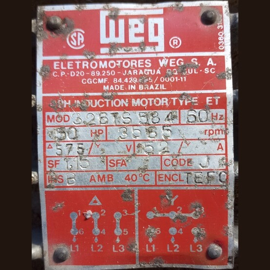 WEG 50HP Electric Motor