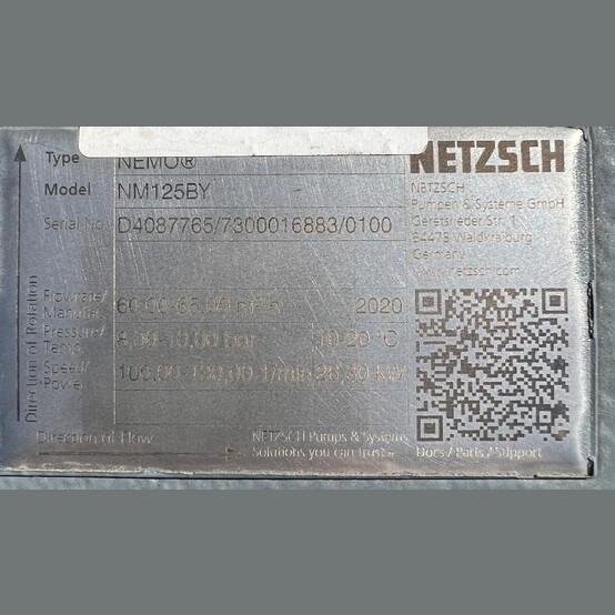 Netzsch NM125BY Progressive Cavity Pump