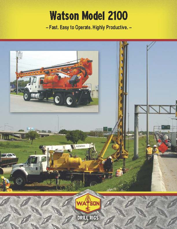 Watson 2100TM Truck-Mountable Drill