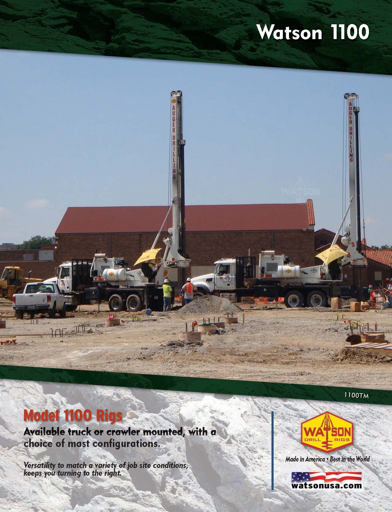 Watson 1100TM Truck-Mountable Drill