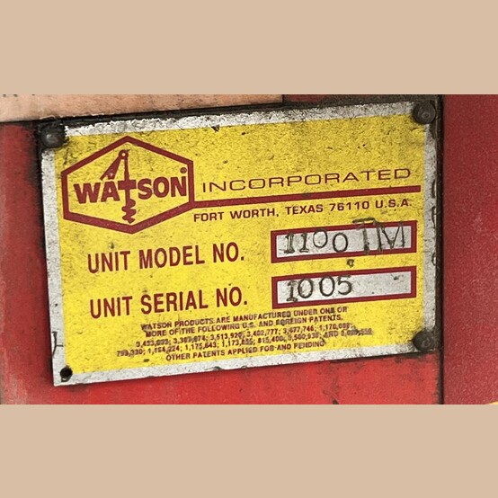 Watson 1100TM Truck-Mountable Drill