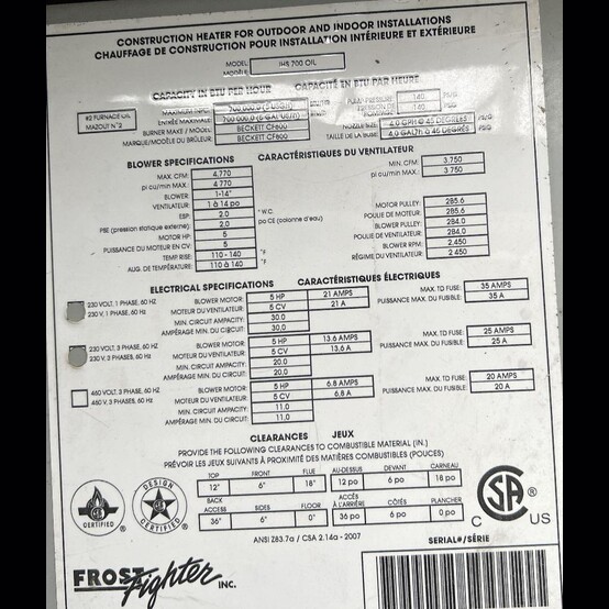 Frost Fighter IHS 700 Oil Ice Fighter