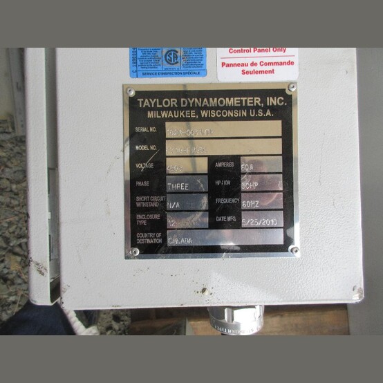 Taylor Dynamometer 0710-F11030 Pump Control Panel