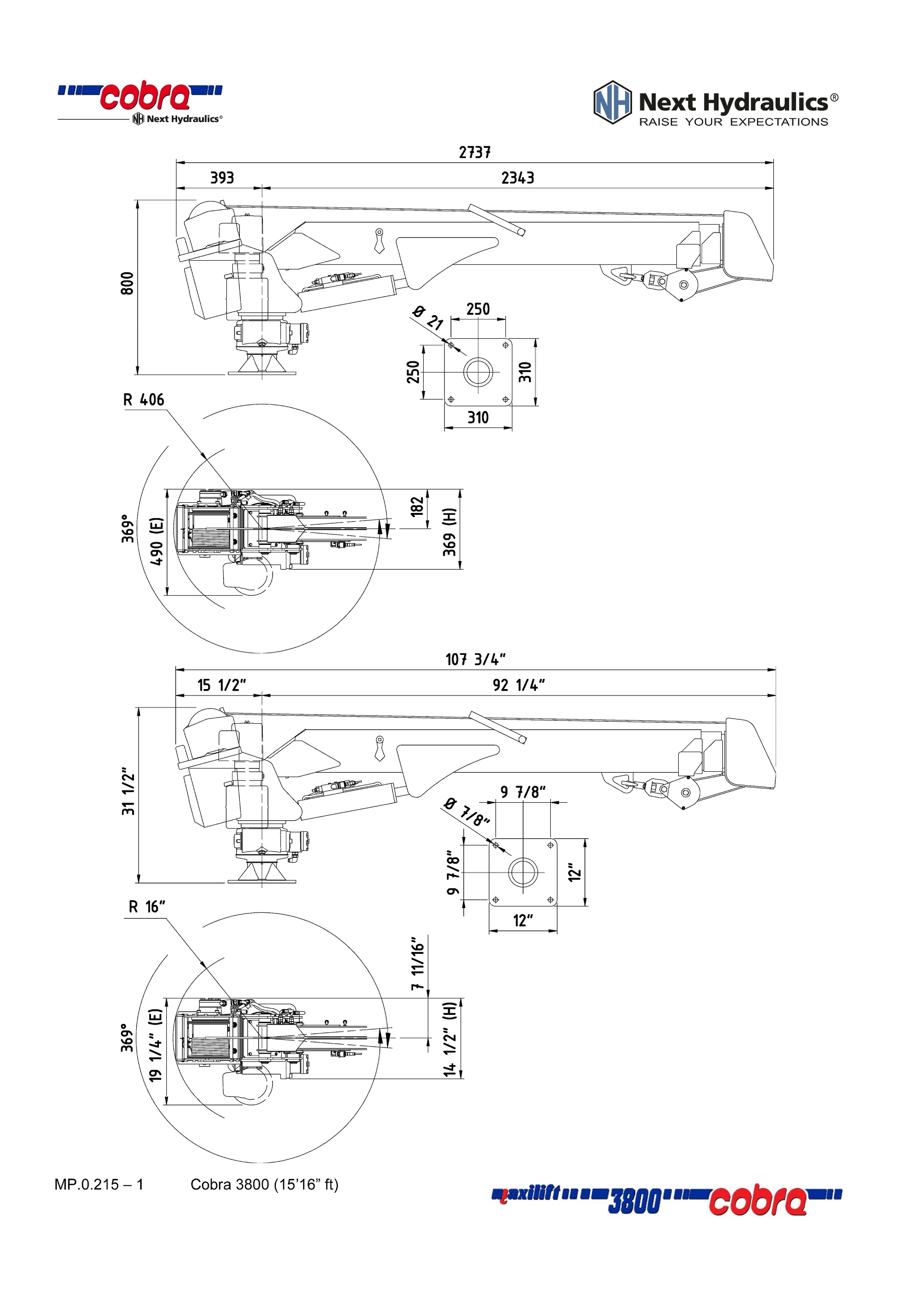 Maxilift Cobra 3800 Truck Crane