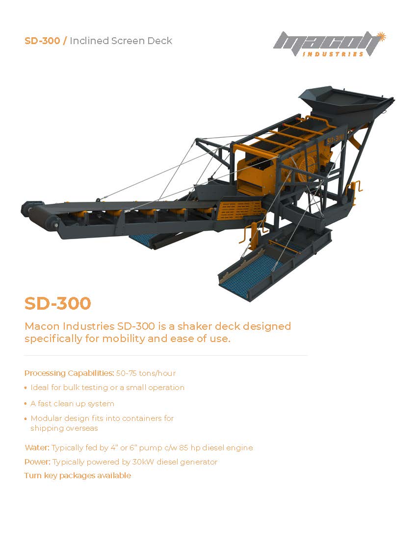 Macon and MSI Gold Wash and Recovery Package