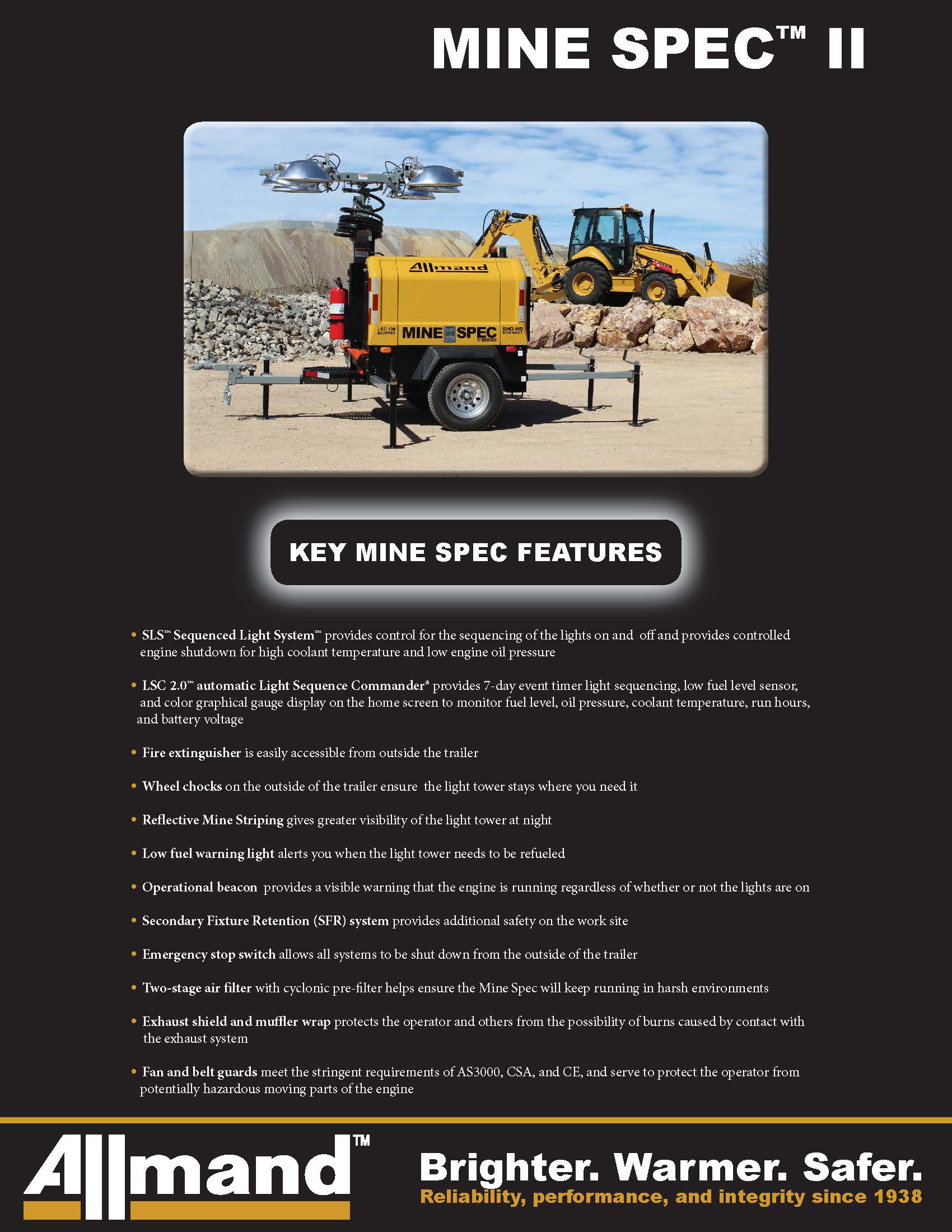 Allmand Mine Spec 15kW Light Tower