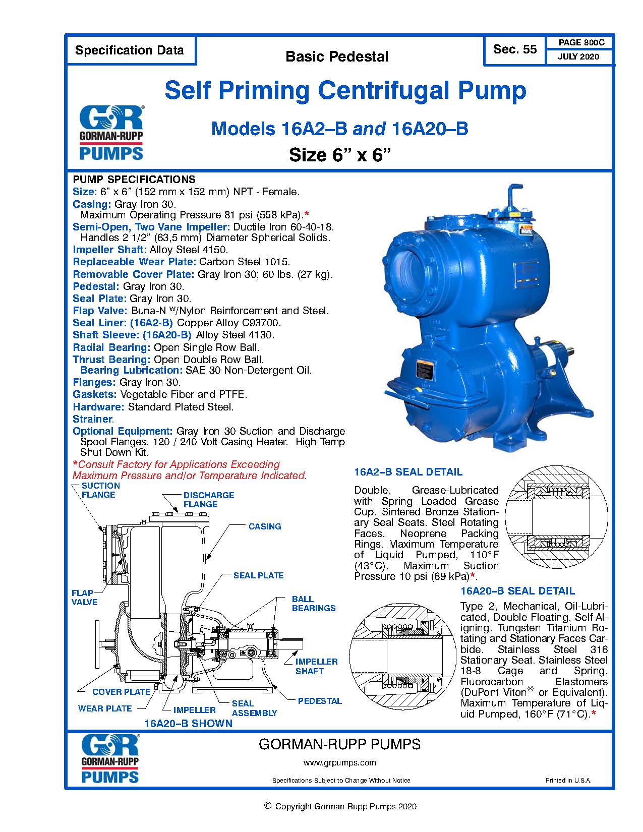 Gorman Rupp 16A2-B 6in Diesel Driven Pump