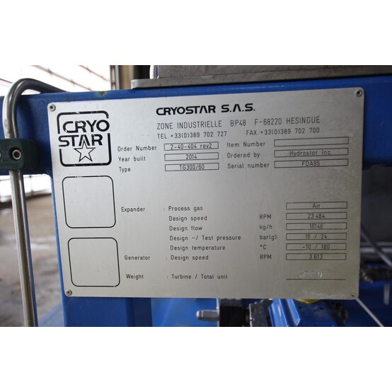CRYOSTAR TG300/60 Turbine Generator