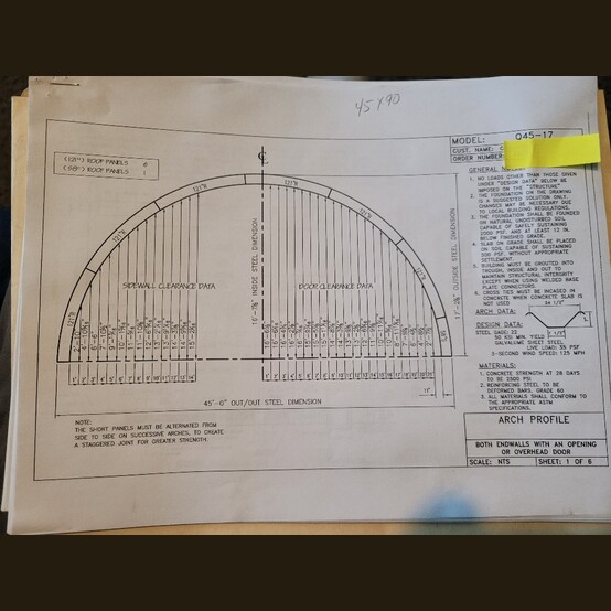 45ft x 90ft Steel Arch Building