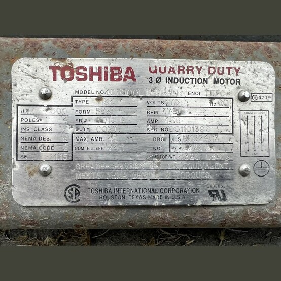 Toshiba 500HP Electric Motors
