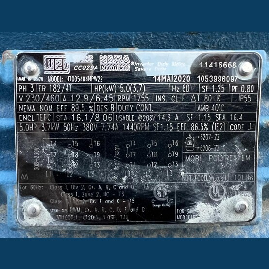 Motores Eléctricos WEG W22 de 5 hp