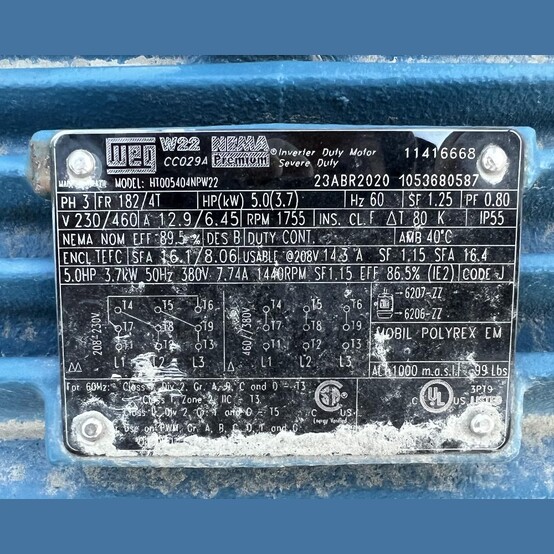 5HP WEG W22 Electric Motors