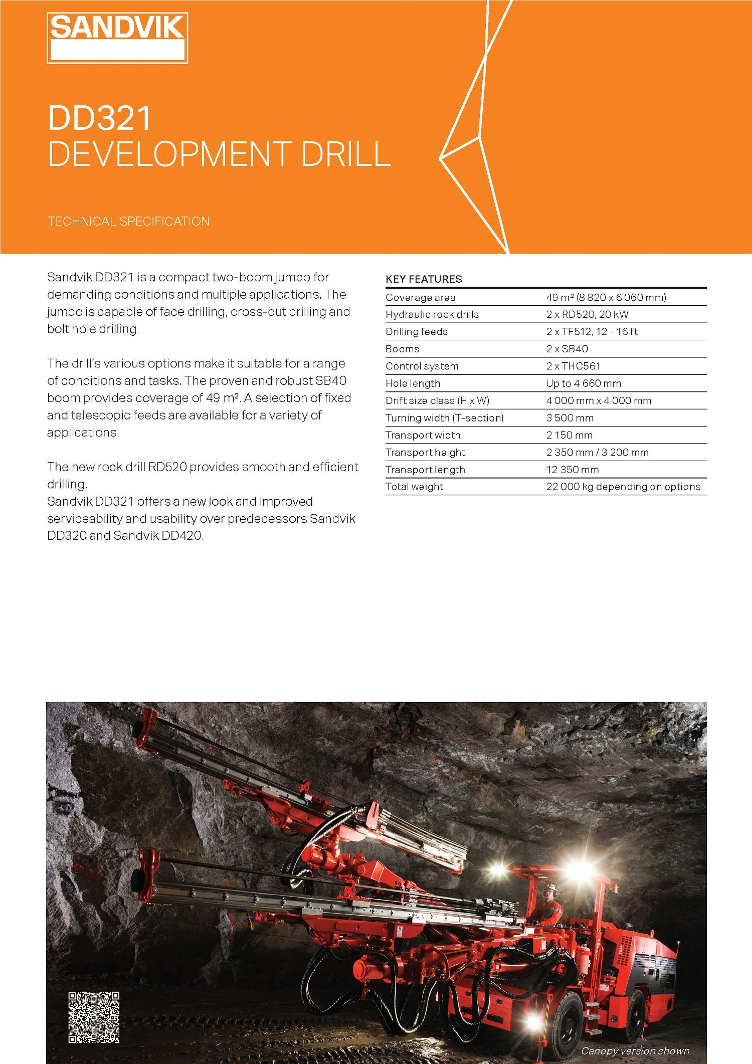 2019 Sandvik DD321-40C Jumbo Drill