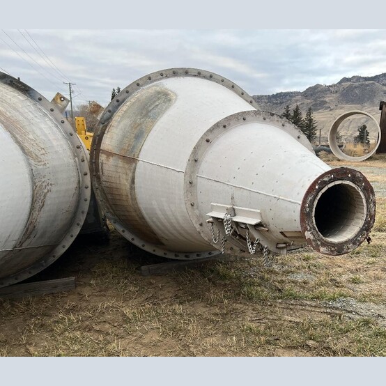 6ft Dia. x 20ft High Ceramic-Lined Cyclones