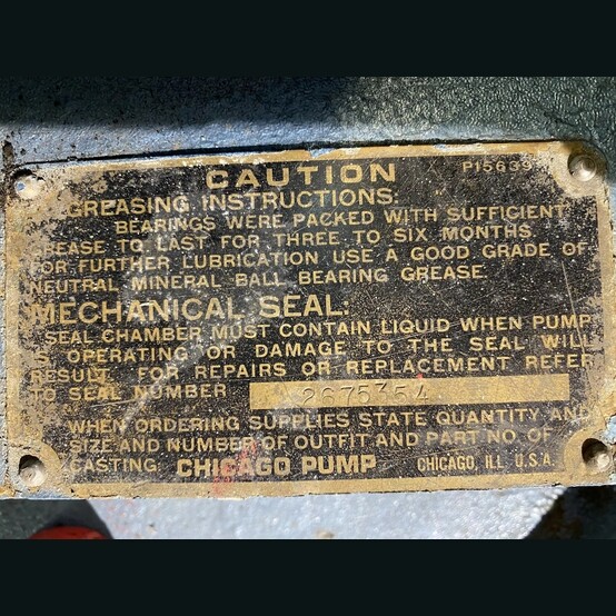 Peerless Chicago 74-21042-1 Fire Pump