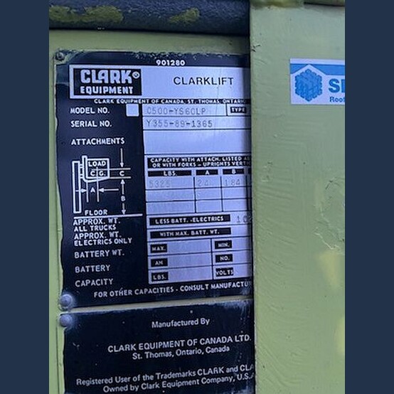 Clark 5,300 Lbs. Propane Forklift