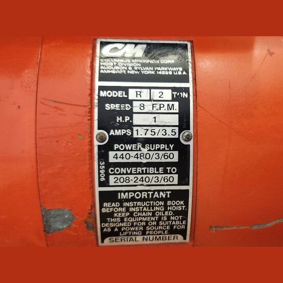 CM 2 Ton Electric Chain Hoist