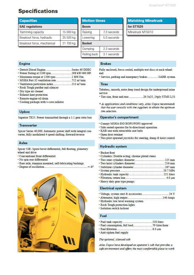 Atlas Copco ST1520 Scooptram