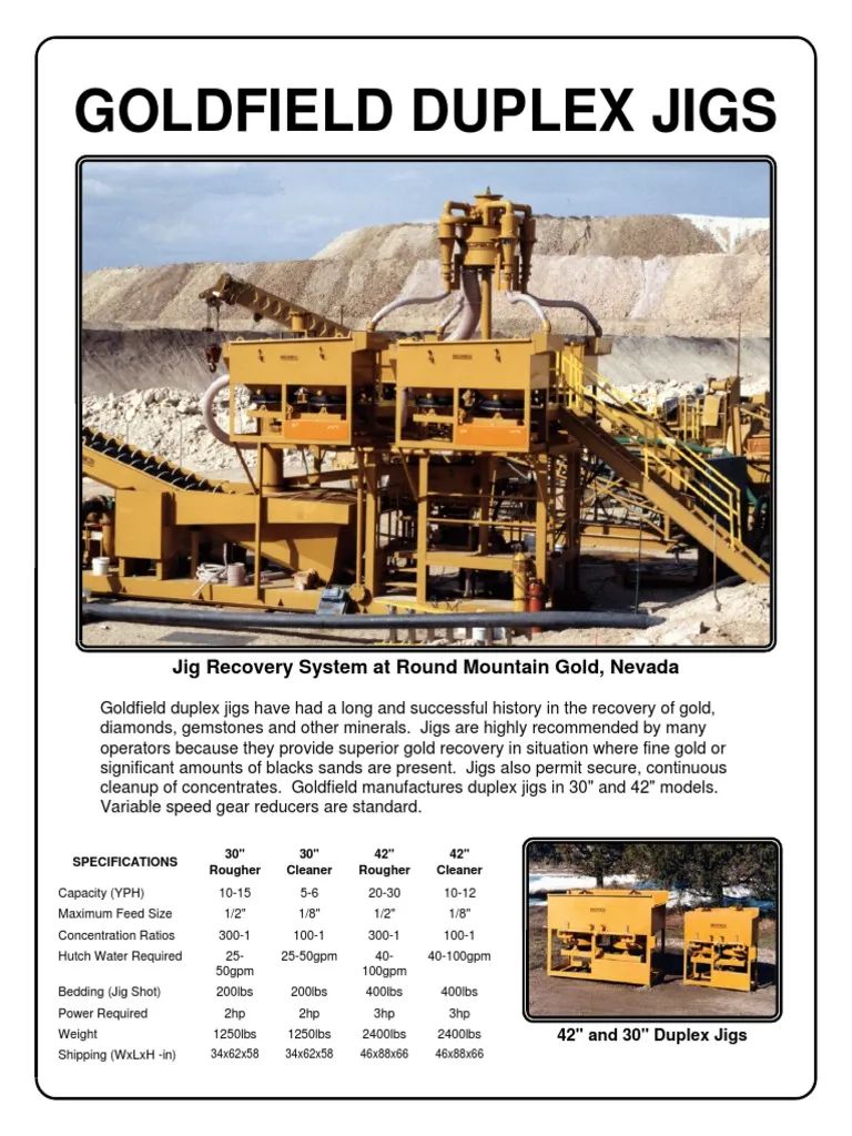 Goldfield 42in Duplex Mineral Jig