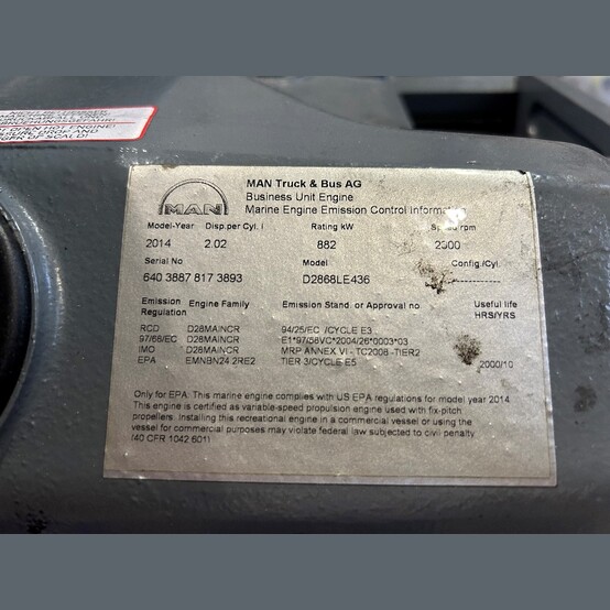 MAN V8 Marine Diesel Engine