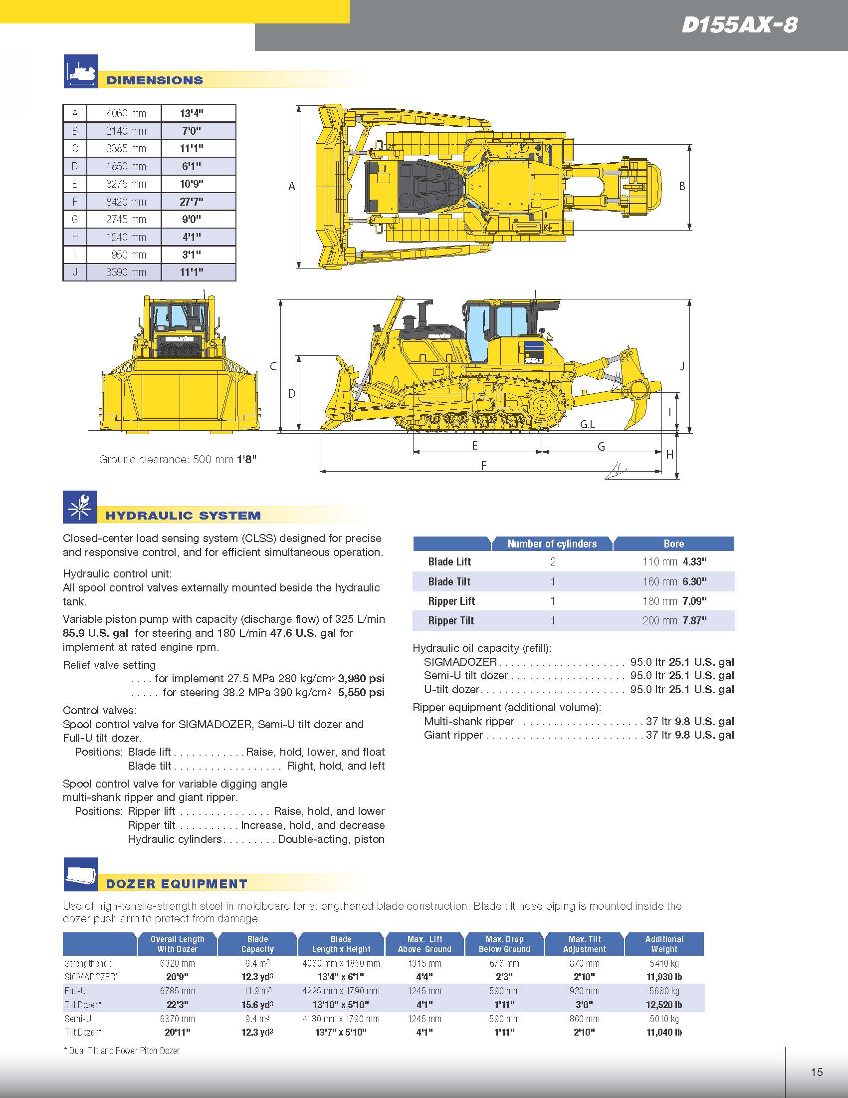 2016 Komatsu D155AX-8 Dozer