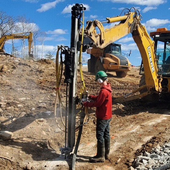 Excavator/Backhoe Drifter Drill Attachment