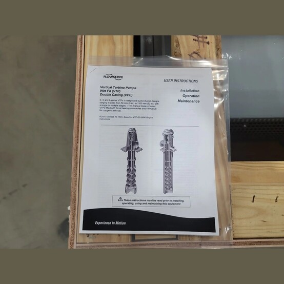 Flowserve 8in 12 EJH-1 Vertical Turbine Pumps