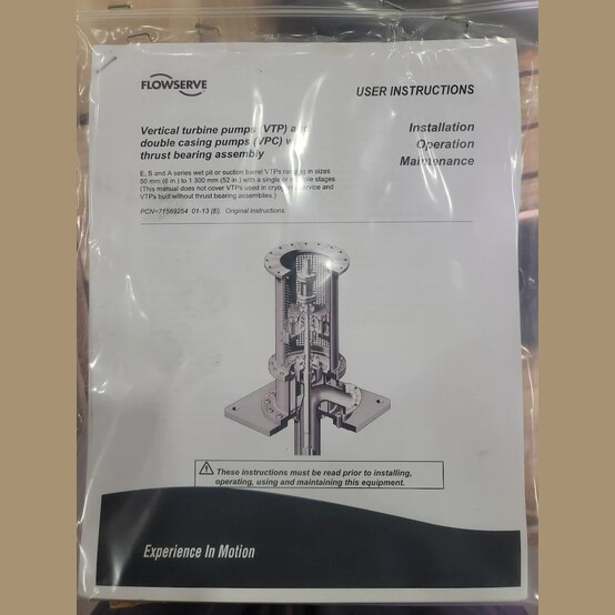 Flowserve 8in 12 EJH-1 Vertical Turbine Pumps