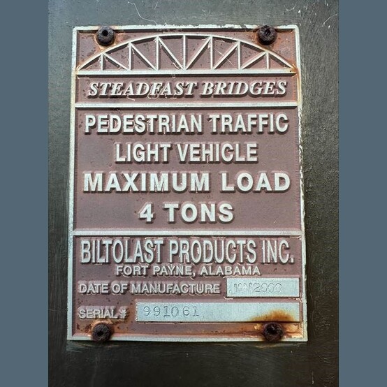 8ft Wide x 90ft Pedestrian Bridge