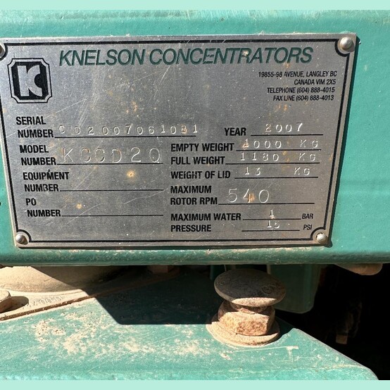 Knelson KC-CD20 Concentrator