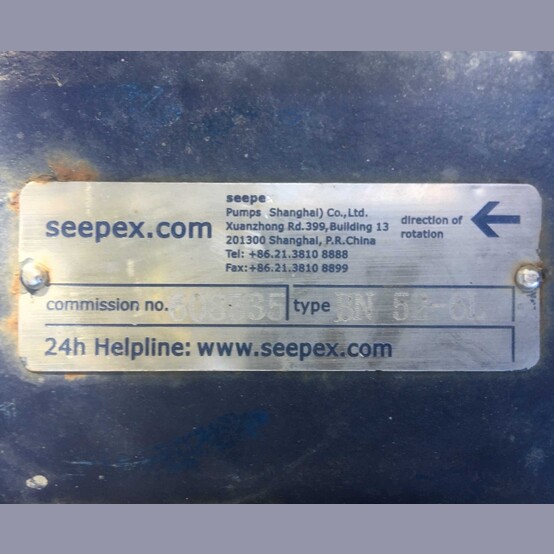 Seepex BN 52-6L Positive Displacement Pumps