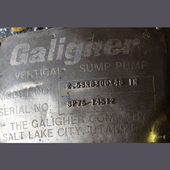 Galigher Sump Pump Supplier Worldwide | Used 2.5 in. Sump Pump For Sale